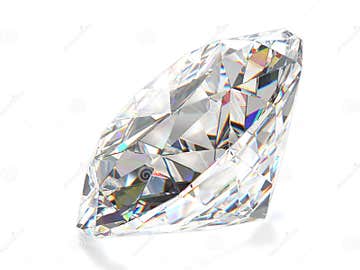 Diamond Isolated on White Back. Front View. Stock Illustration ...