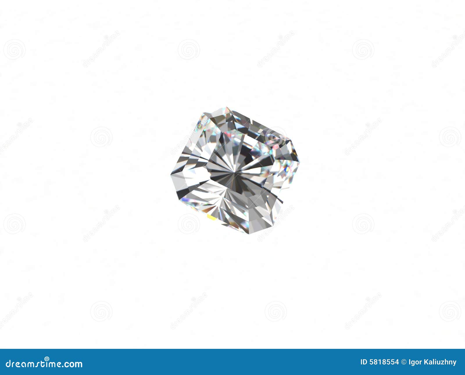 Diamond Isolated On White Background Stock Illustration - Illustration ...