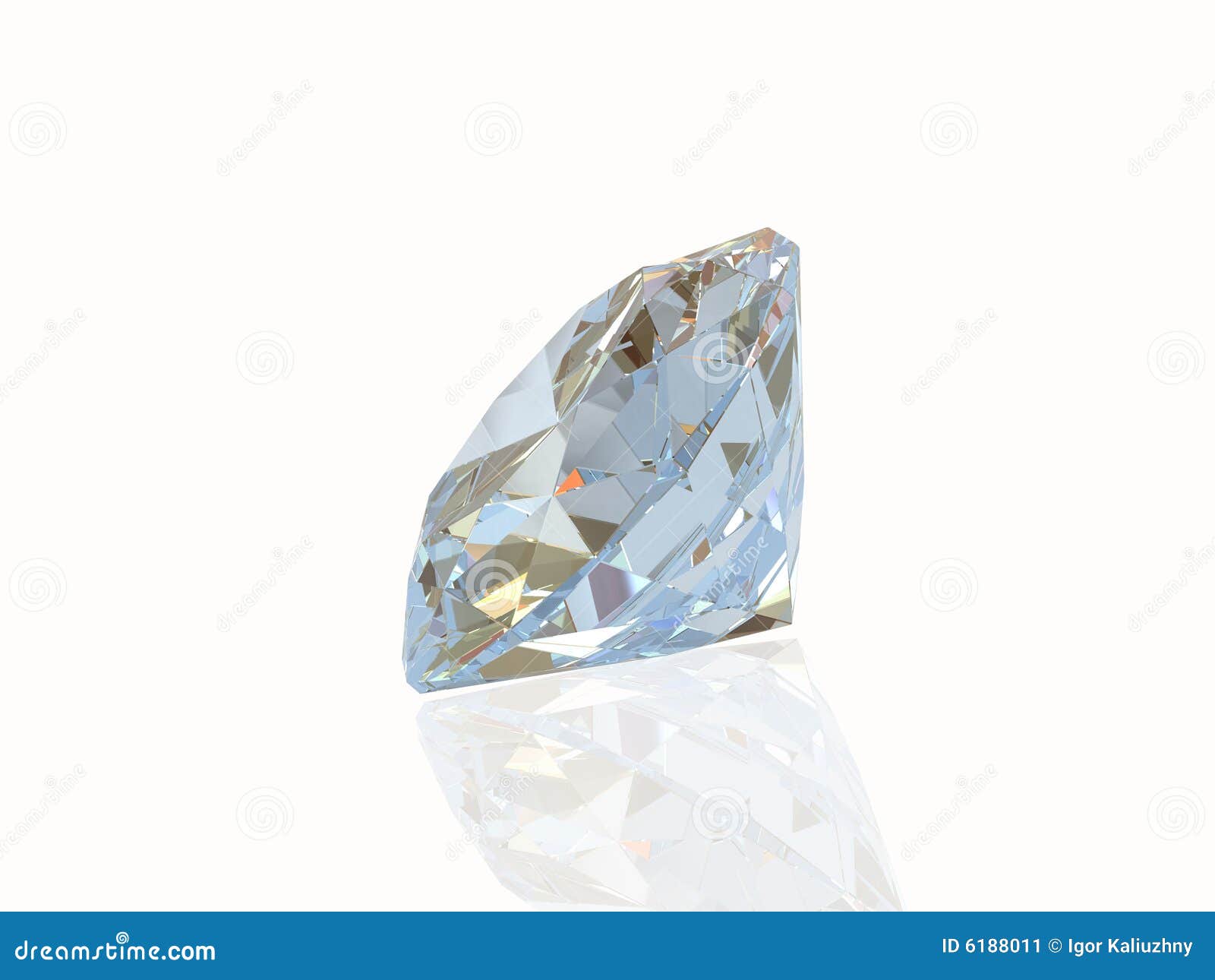 Diamond Isolated on White Background Stock Illustration - Illustration ...
