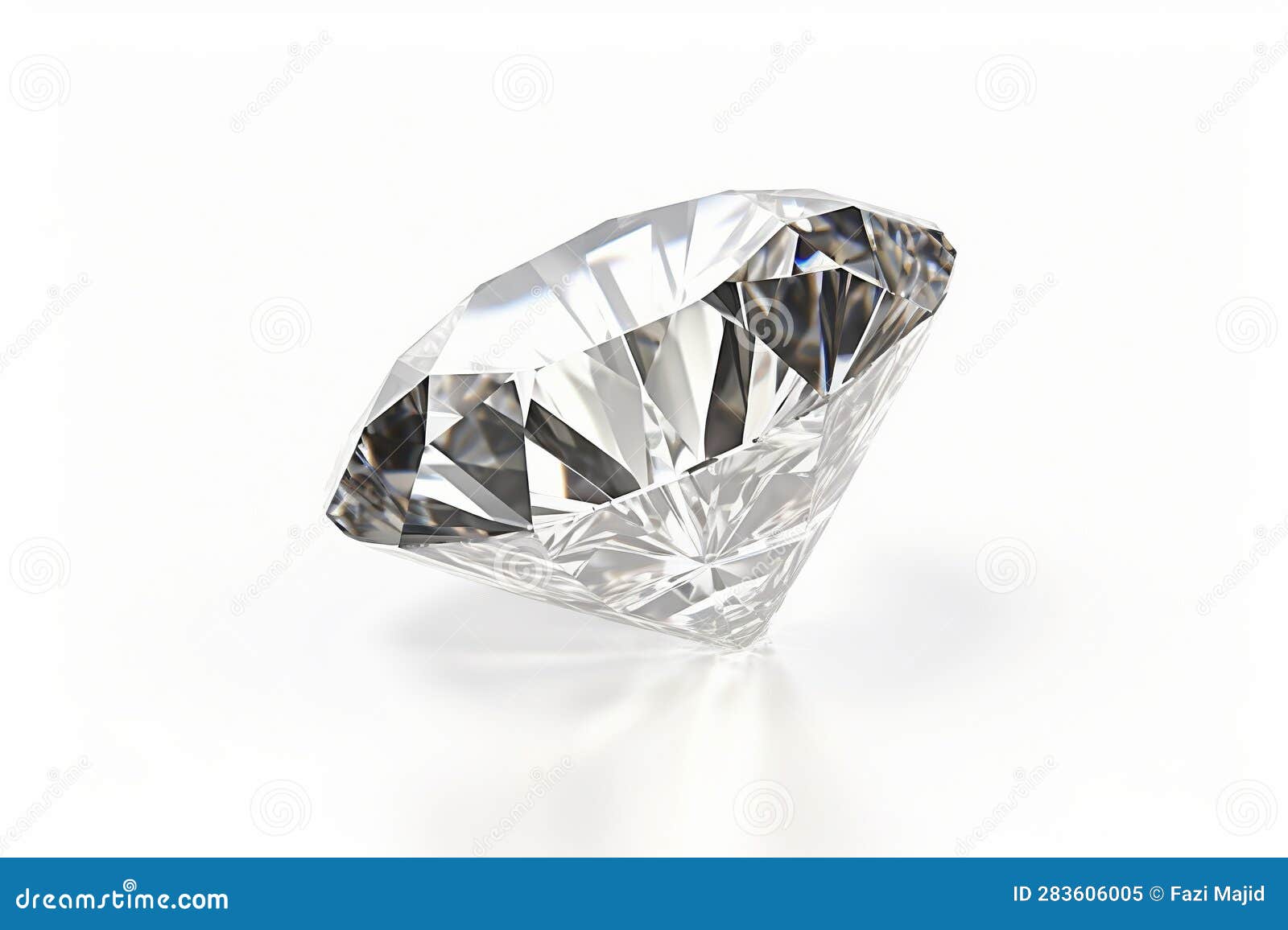 Diamond Isolated on White Background Generative AI. Stock Illustration ...