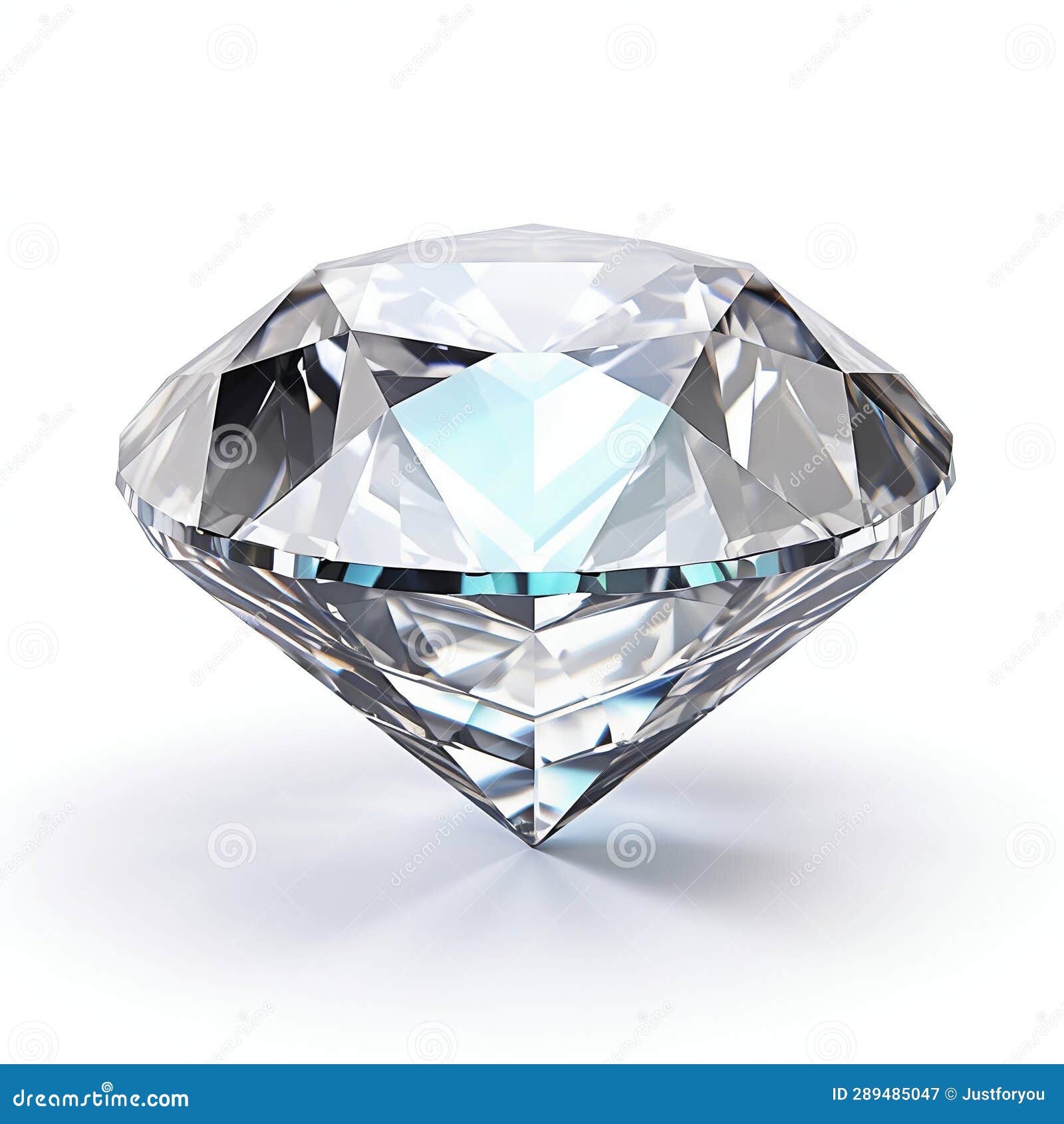 Diamond Isolated on White. Generative Ai Stock Image - Image of facet ...
