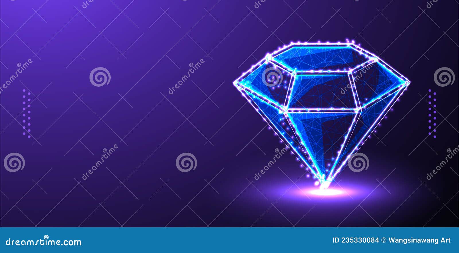 Diamond, Jewelry, Gem, Luxury and Rich Low Poly Wireframe Vector ...