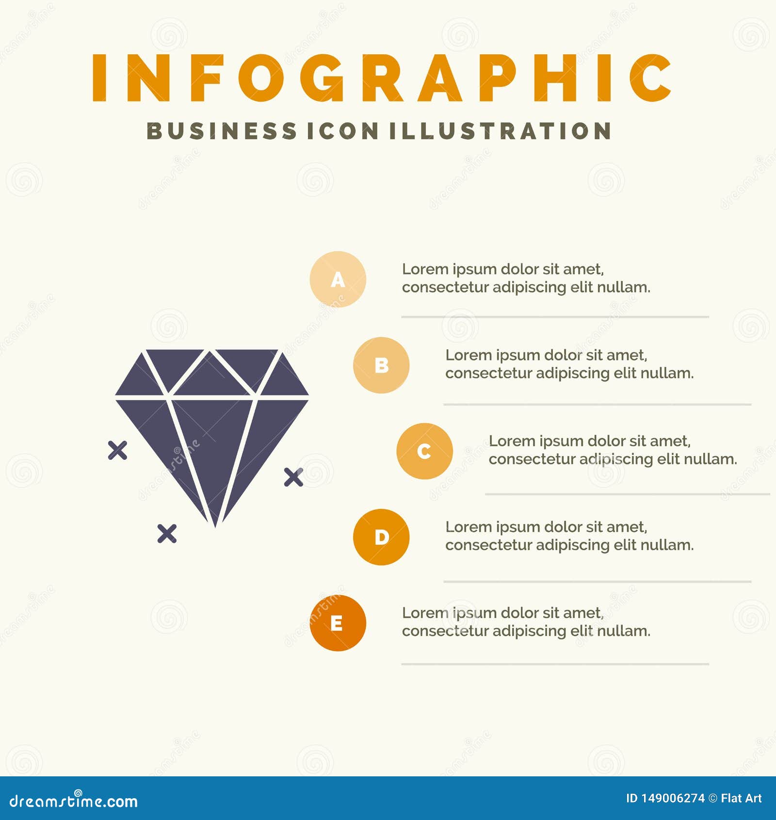 Diamond, Jewelry Infographics Presentation Template. 5 Steps ...
