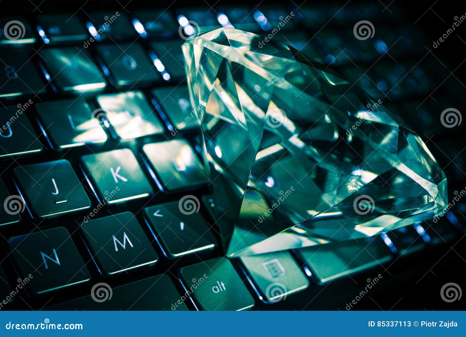 Diamond on the Keyboard stock image. Image of style, flare - 85337113