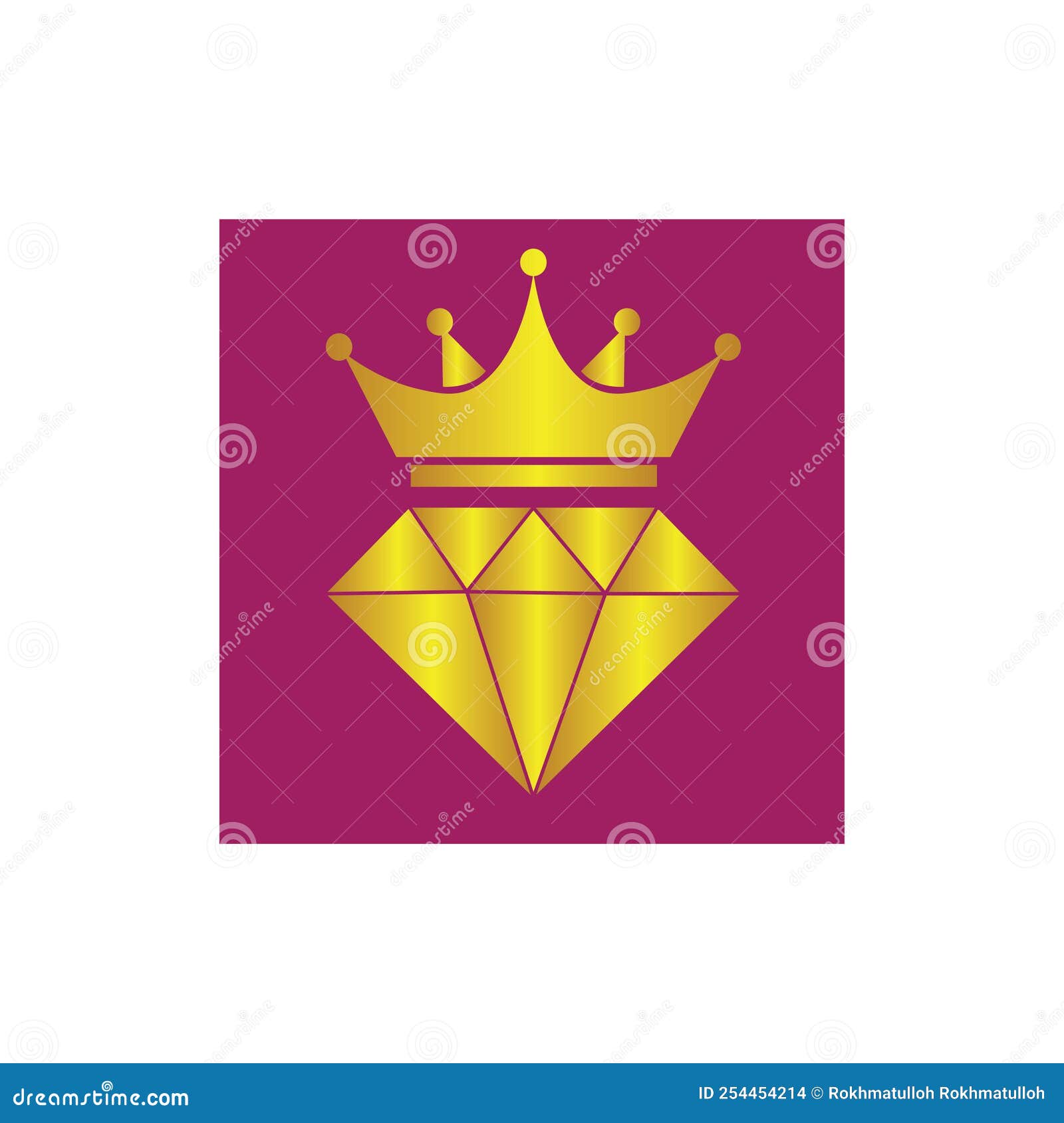 Diamond King Logo Crown Vector Design Illustration Stock Vector ...