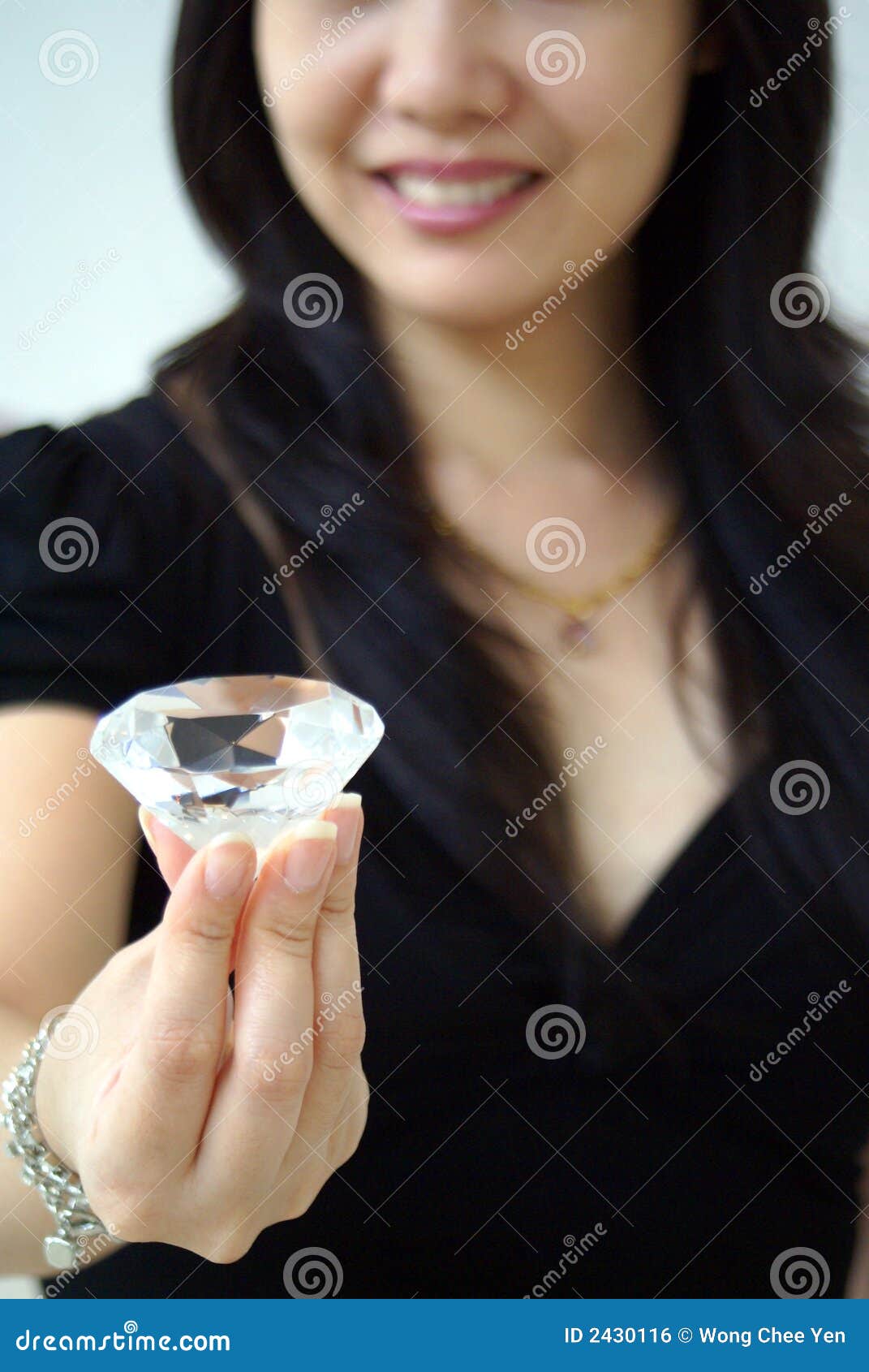 Diamond in lady s hand stock photo. Image of luxury, elegant - 2430116