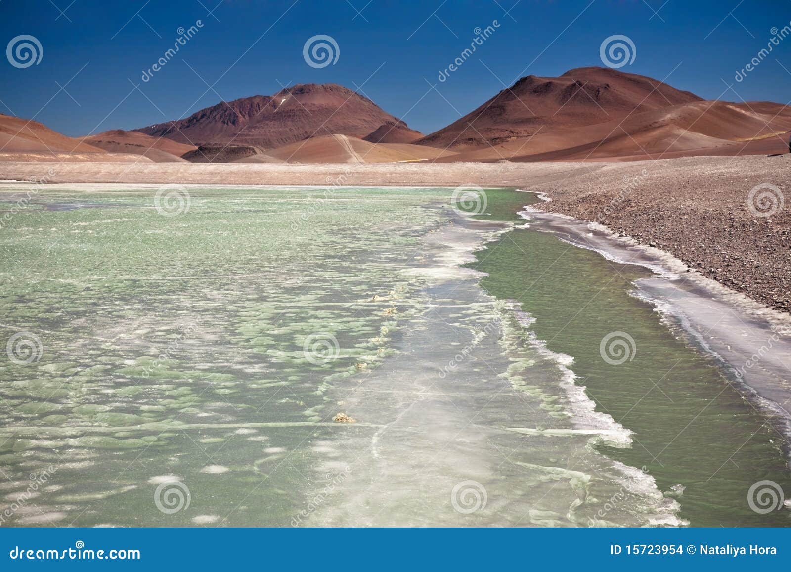 Diamond Lagoon in Atacama Desert Stock Photo - Image of destinations ...