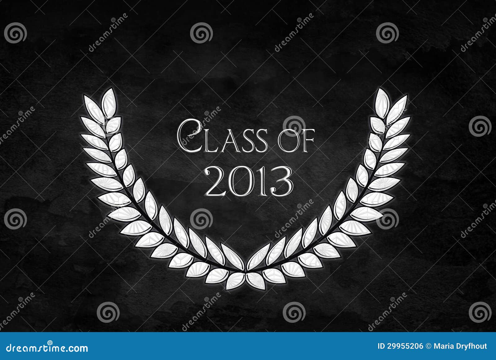 Laurel Leaf for Graduation 2013 Stock Illustration - Illustration of ...