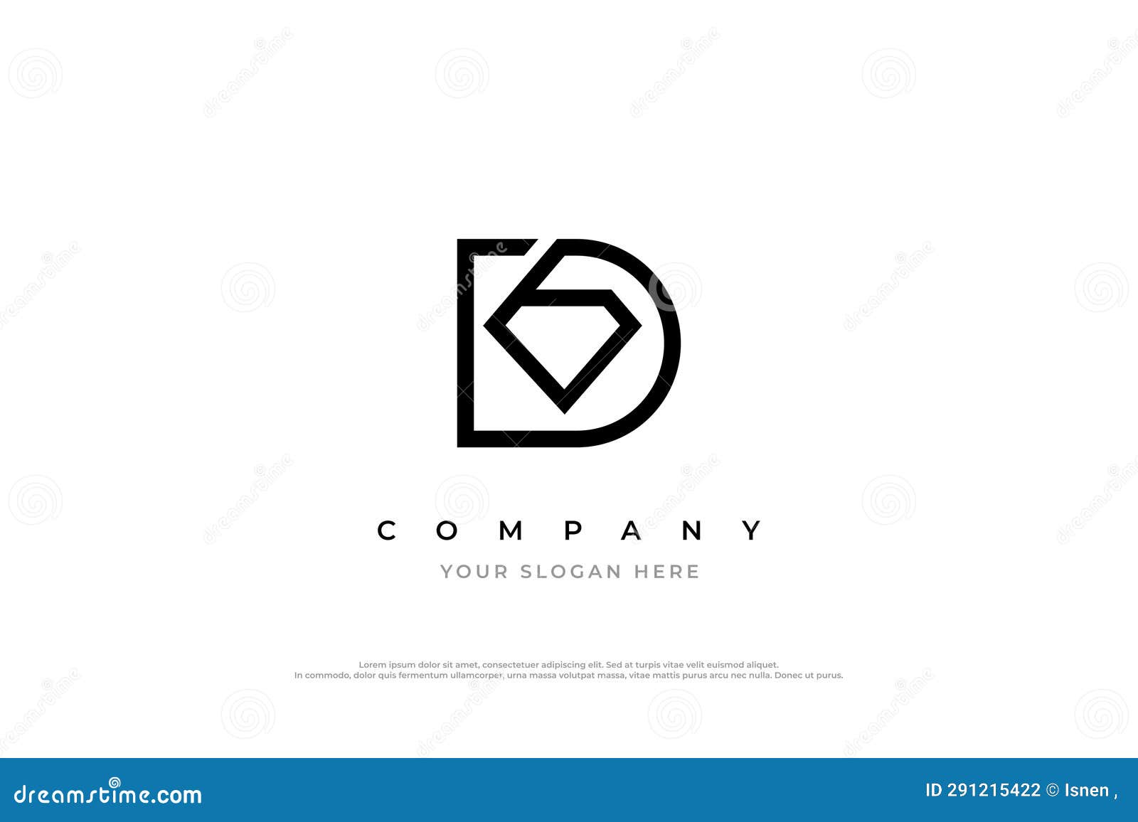 Diamond Letter D Logo Design Stock Illustration - Illustration of ...
