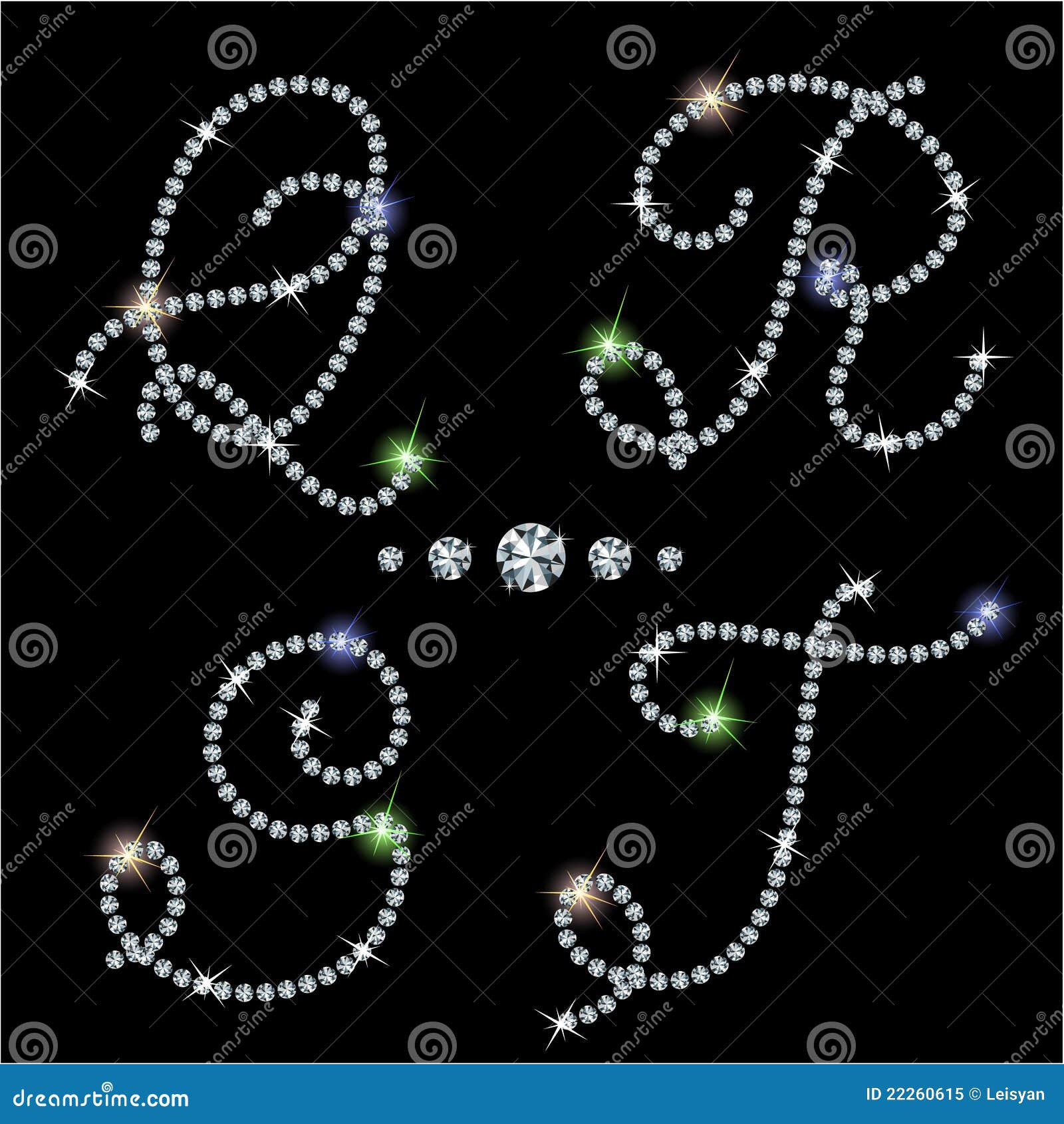Diamond letters stock illustration. Illustration of elegant - 22260615