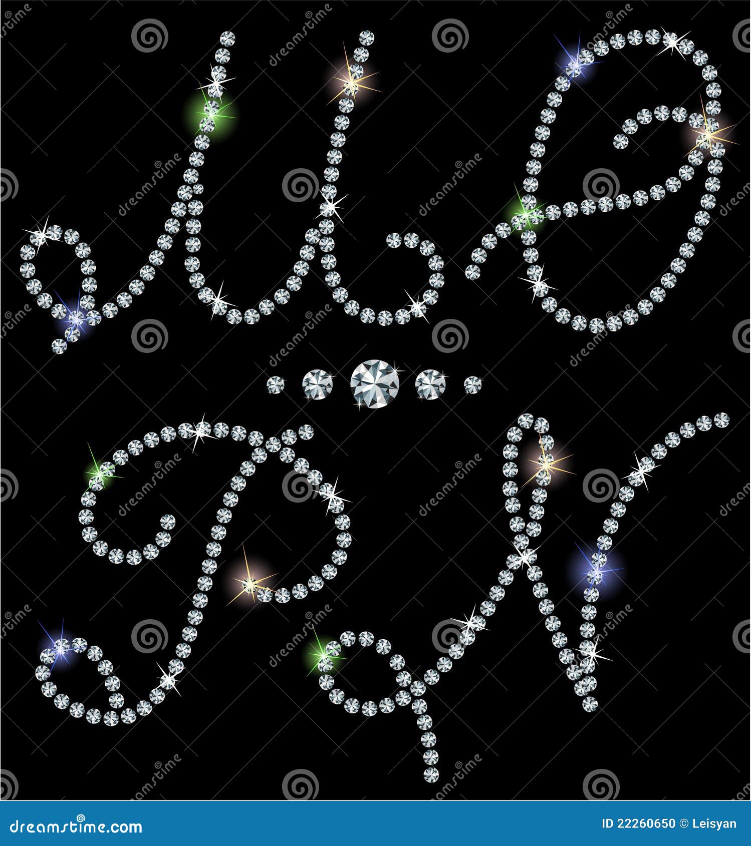 Diamond letters stock illustration. Illustration of alphabet - 22260650