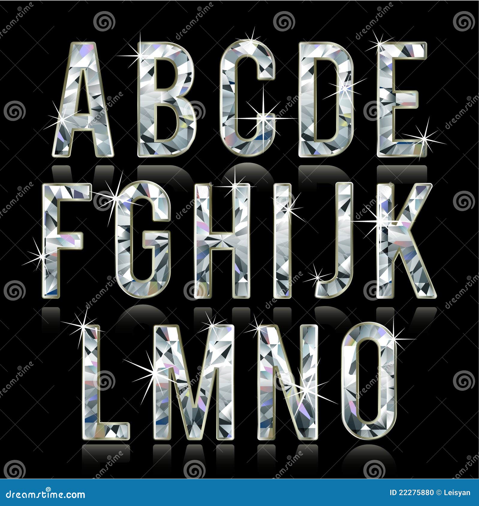 Diamond letters stock vector. Illustration of precious - 22275880