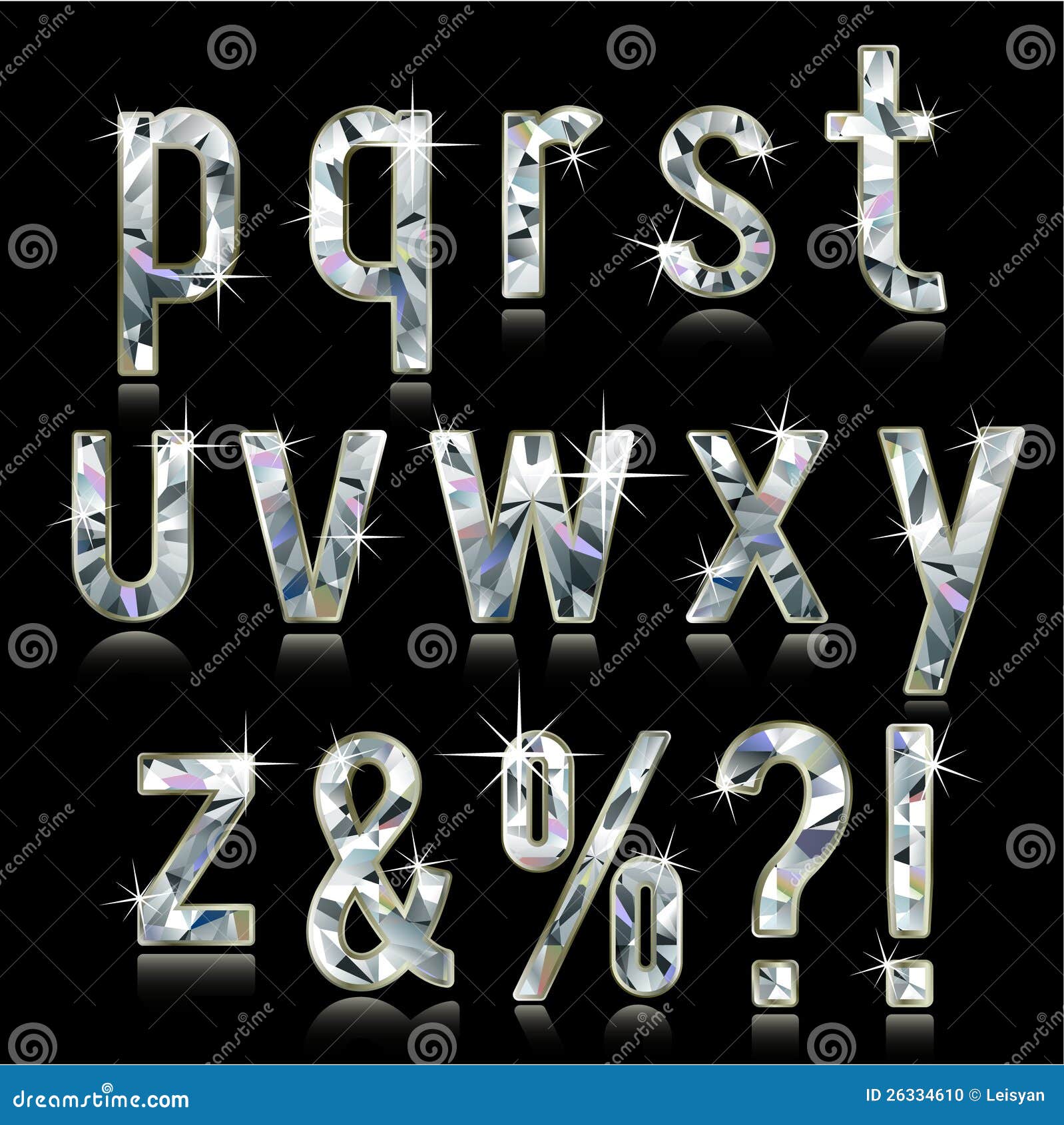 Diamond letters stock vector. Illustration of design - 26334610