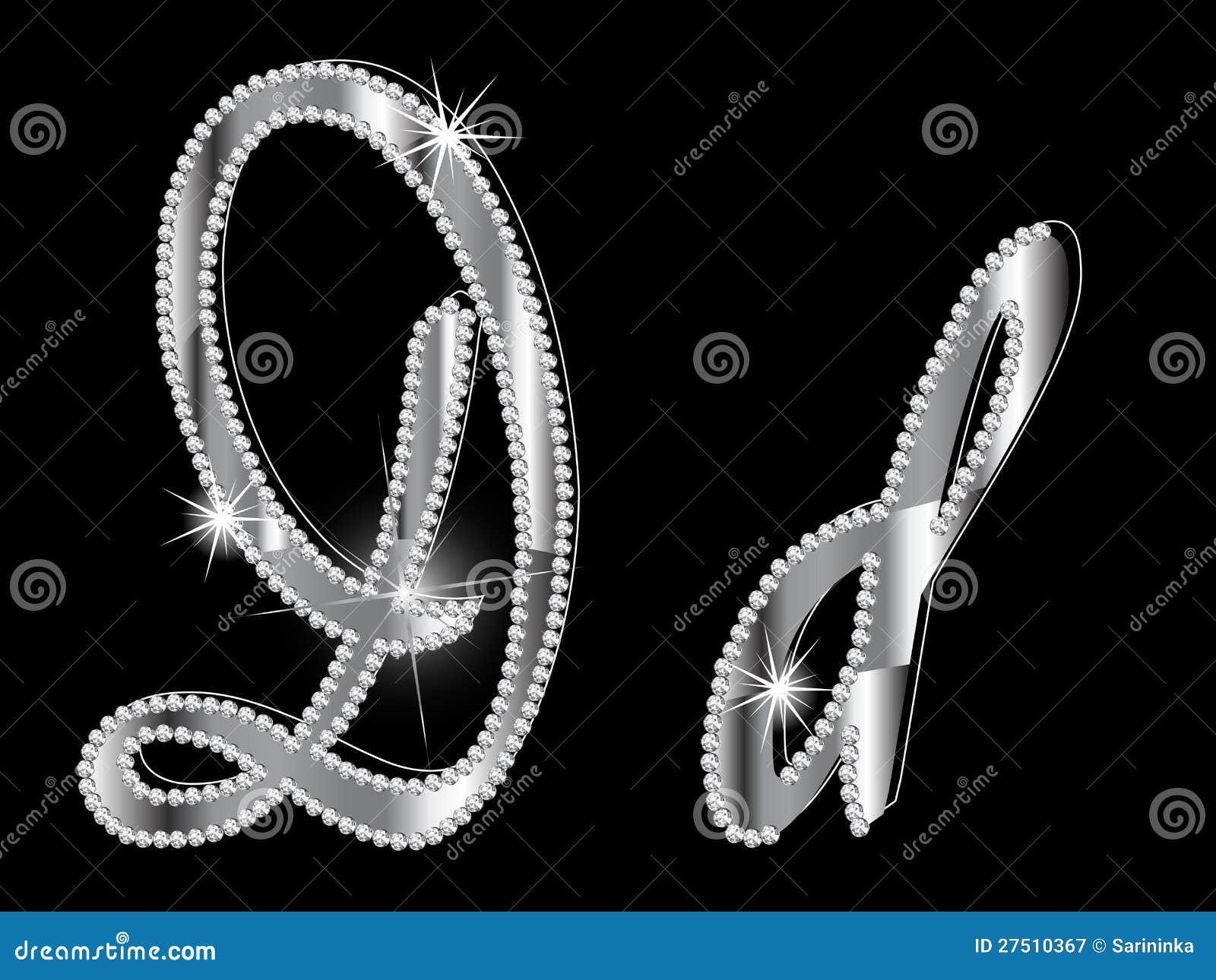 Diamond letters stock vector. Illustration of abstract - 27510367