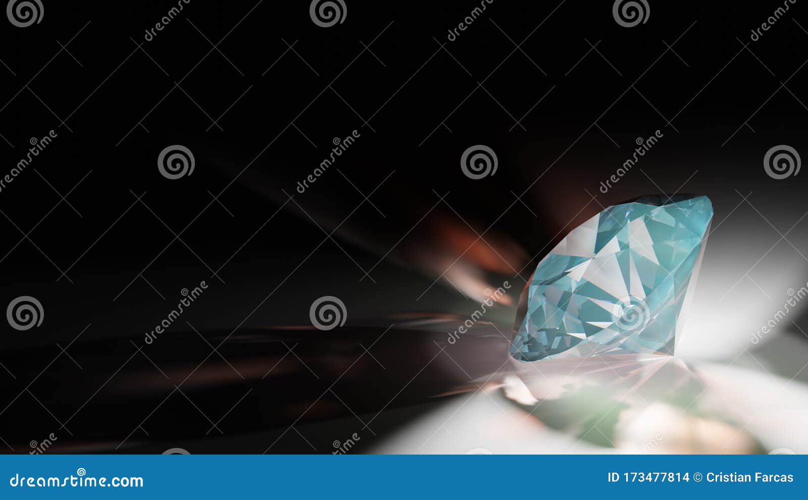 Diamond Light Reflections and Dispersion Stock Photo - Image of ...