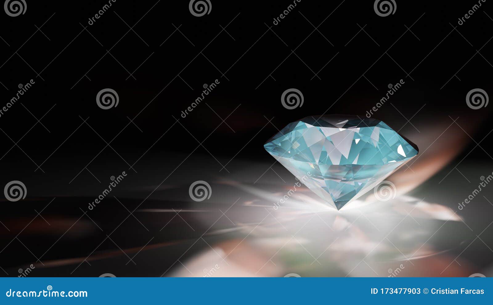 Diamond Light Reflections and Dispersion Stock Image - Image of ...