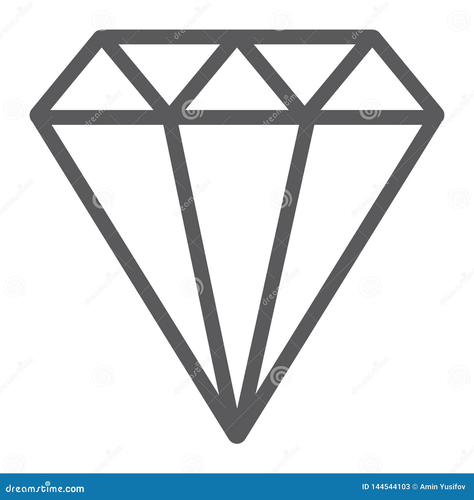 Simple Diamond Line Drawing