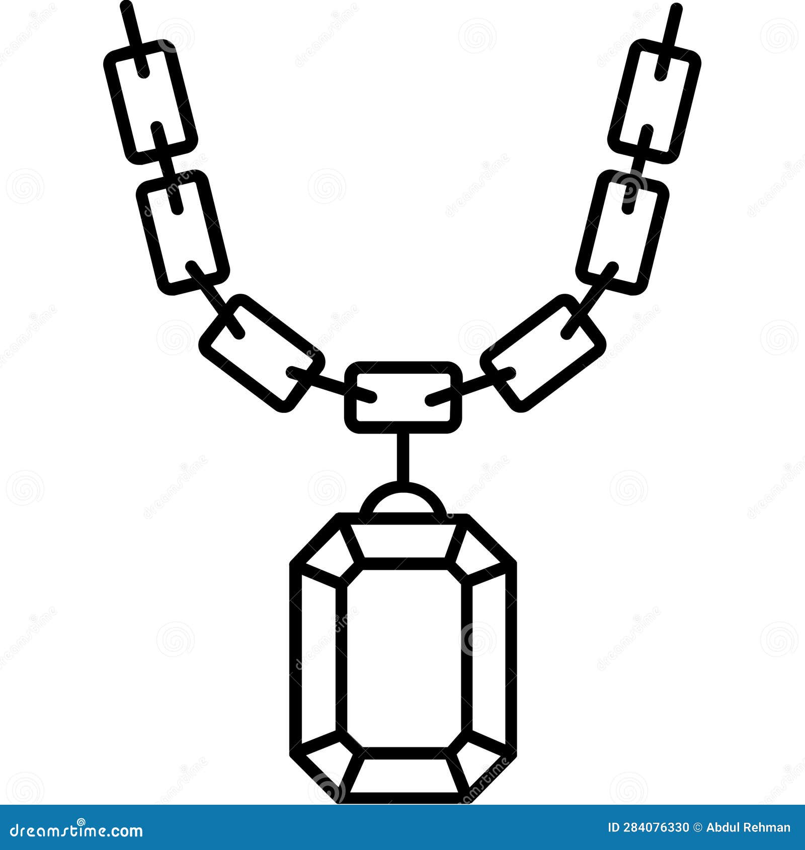 Diamond Locket Outline Vector Icon that Can Easily Edit or Modify ...