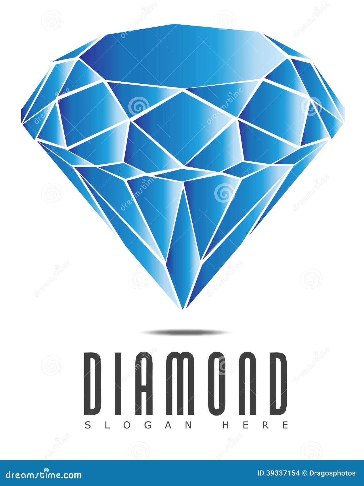 Diamond Logo ilustração stock. Ilustração de sinais, logotipos - 39337154