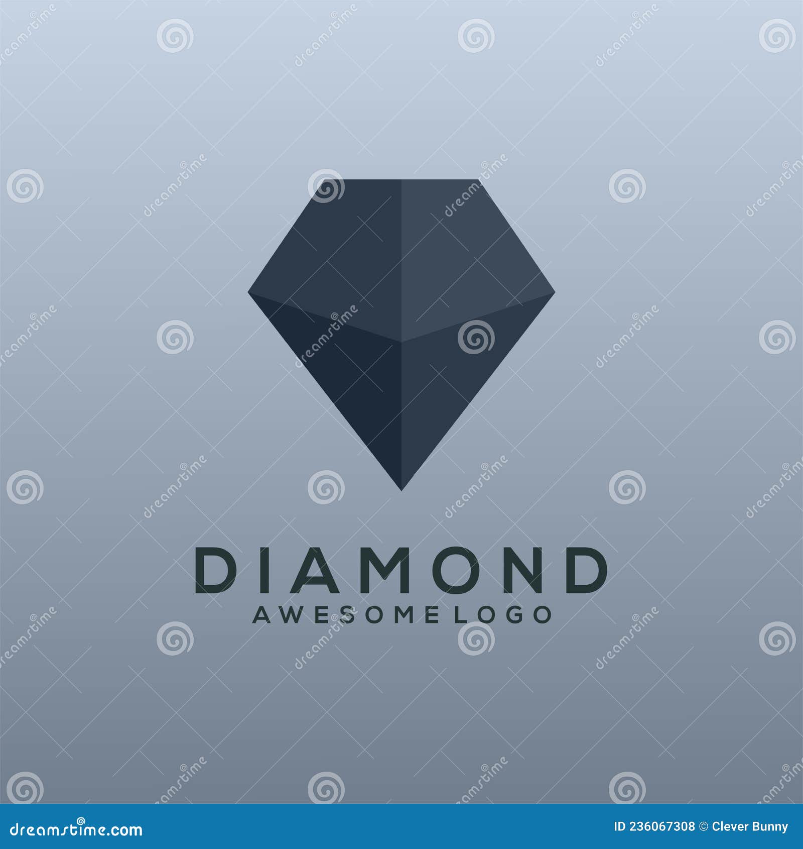 Diamond Logo Illustration Simple Style Stock Vector - Illustration of ...