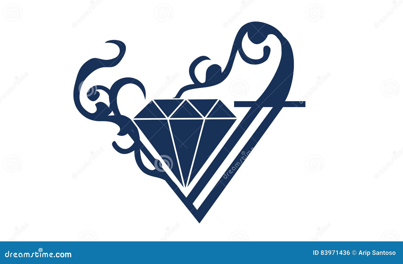 Diamond Logo Ornament stock vector. Illustration of luxury - 83971436