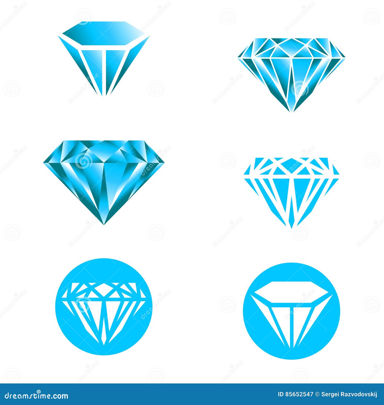 Diamond Logo Set stock illustration. Illustration of jewel - 85652547