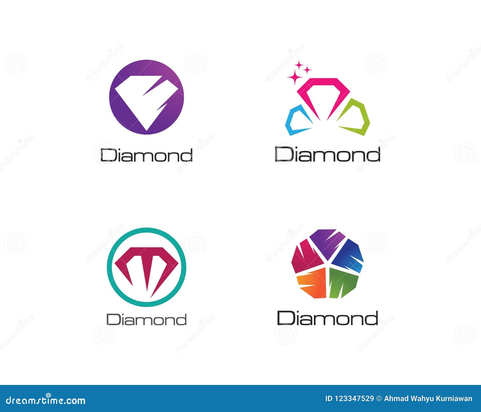 Diamond logo vector stock vector. Illustration of design - 123347529