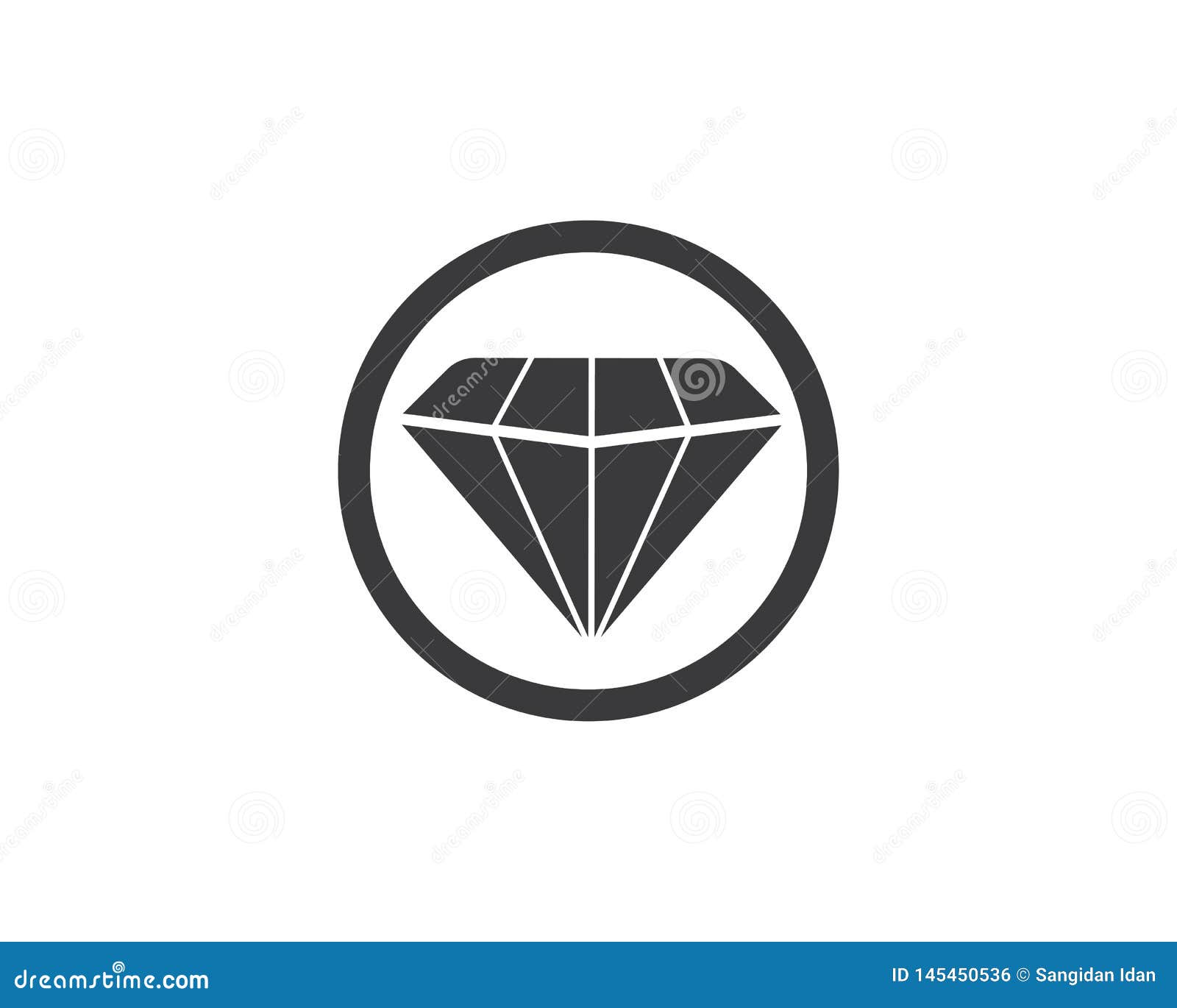 Diamond logo vector icon stock vector. Illustration of graphic - 145450536
