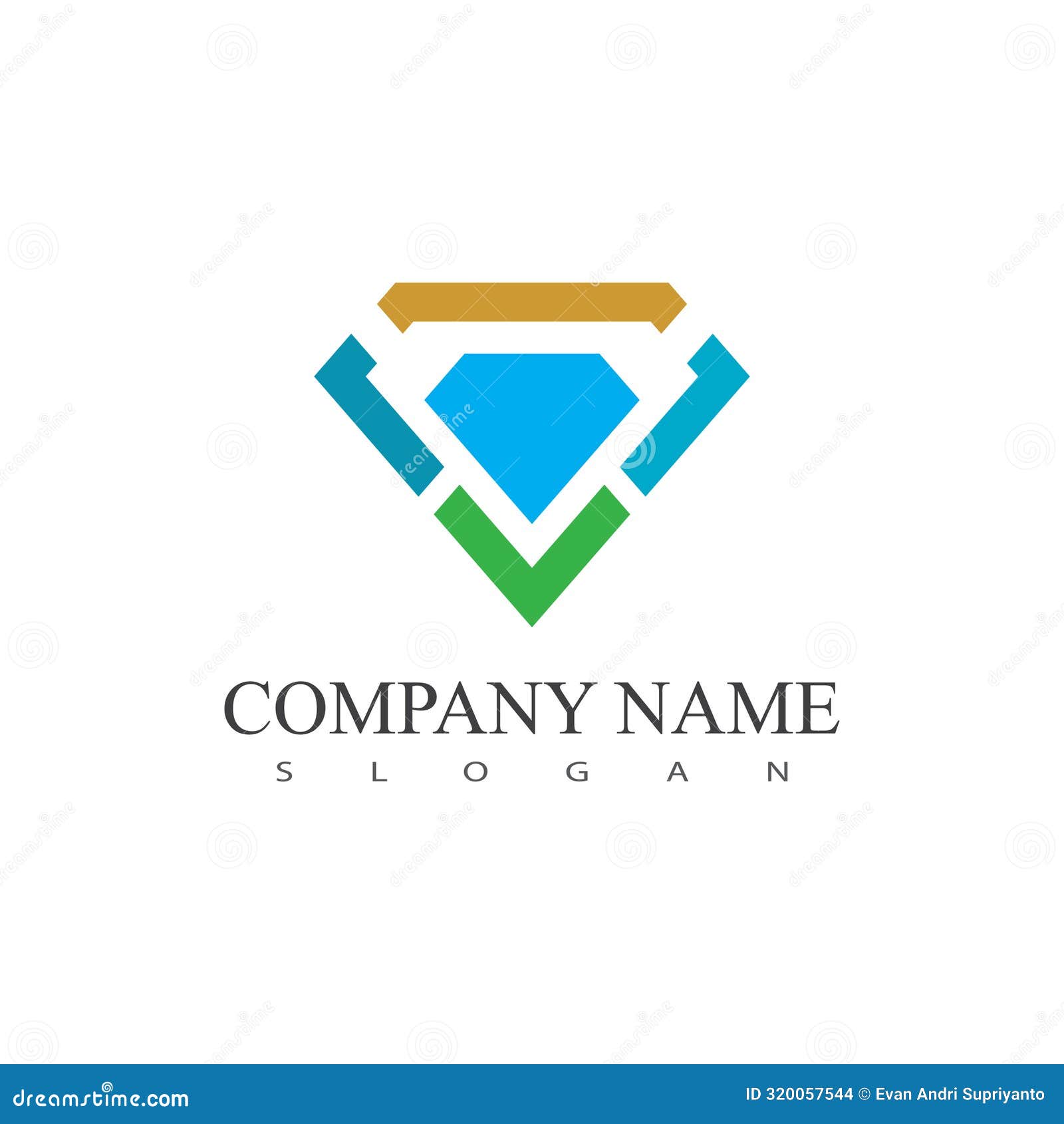 Diamond Logo Vector Template and Symbol Stock Vector - Illustration of ...