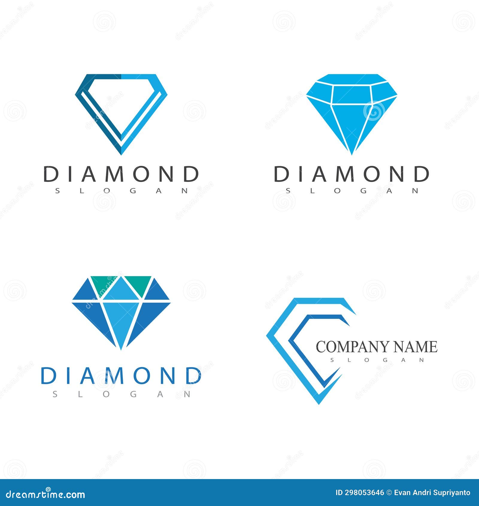 Diamond Logo Vector Template Symbol Design Stock Vector - Illustration ...