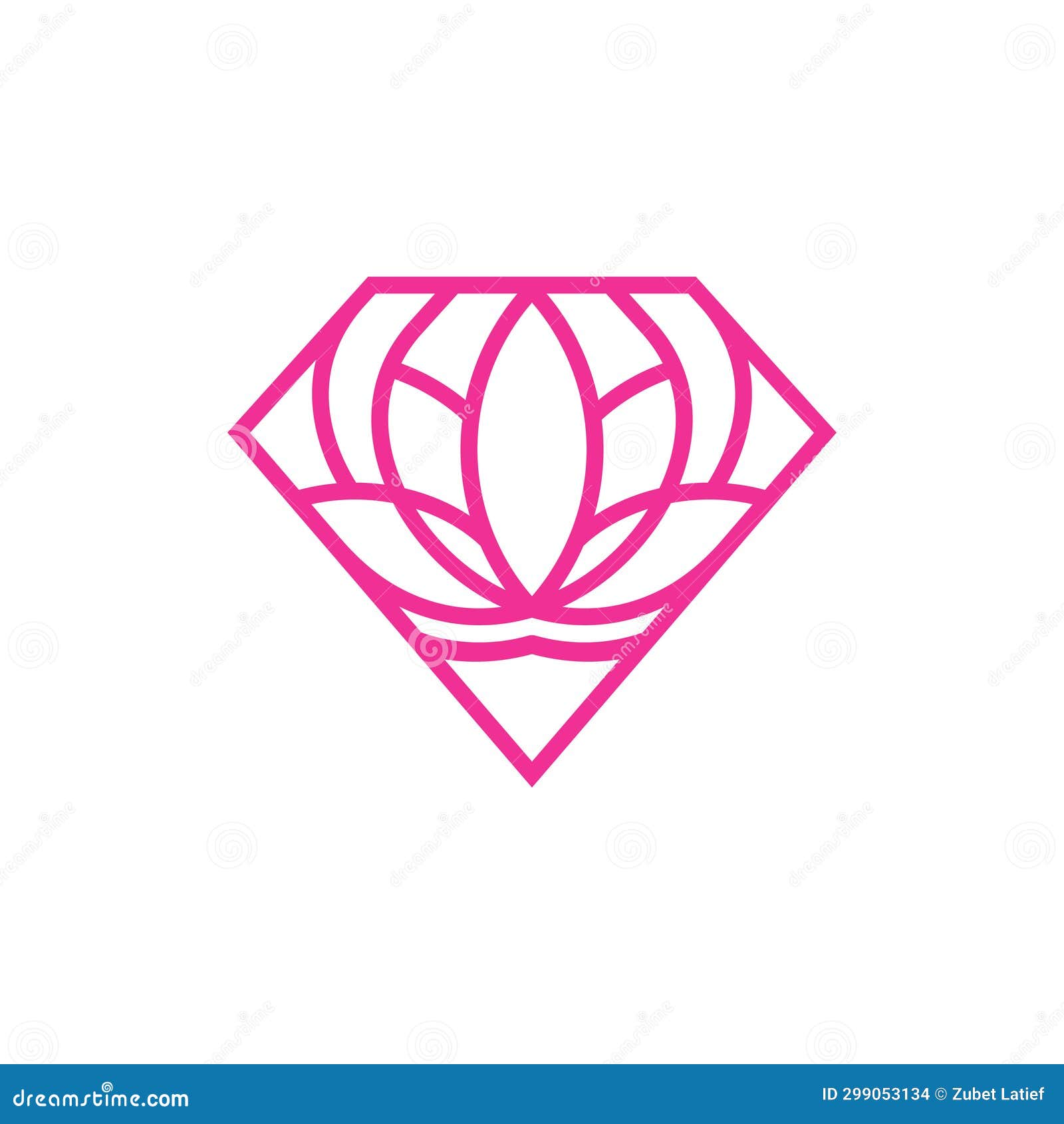 Diamond Lotus Logo Design Template, Lotus Spa Logo Design Vector ...