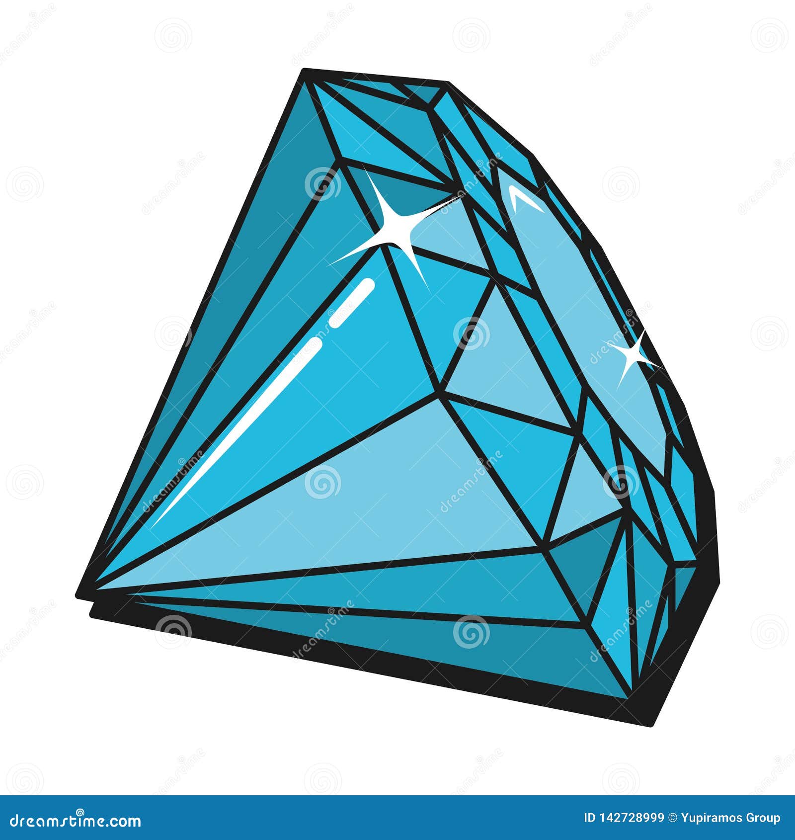 Diamond luxury cartoon stock vector. Illustration of isolated - 142728999