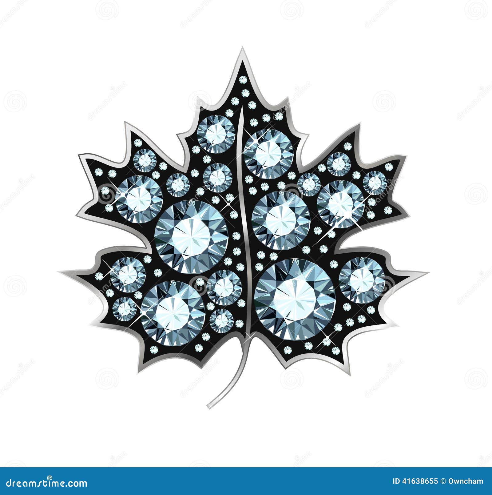 Diamond Maple Leaf stock vector. Illustration of maple - 41638655