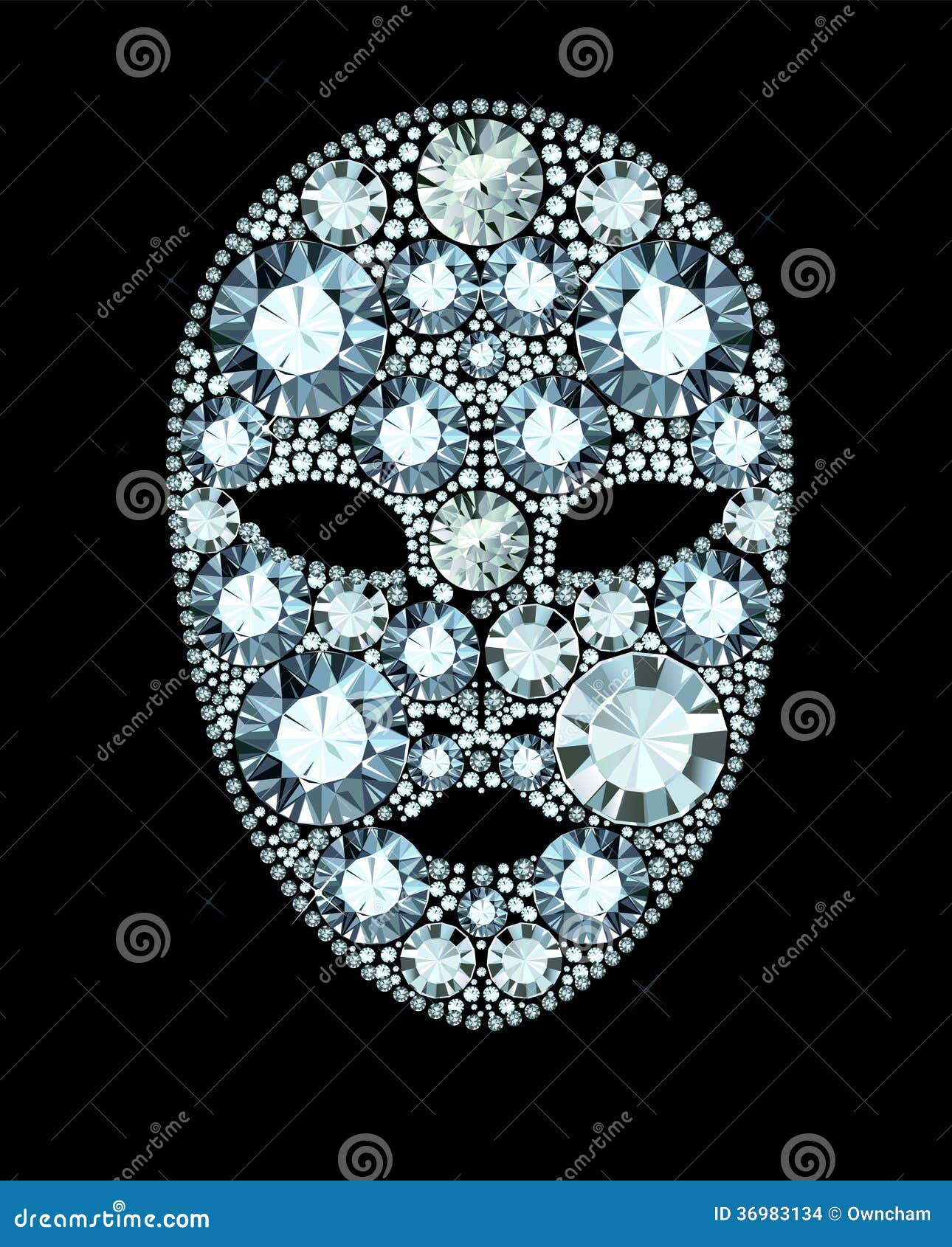 Diamond Mask stock vector. Illustration of brilliant - 36983134
