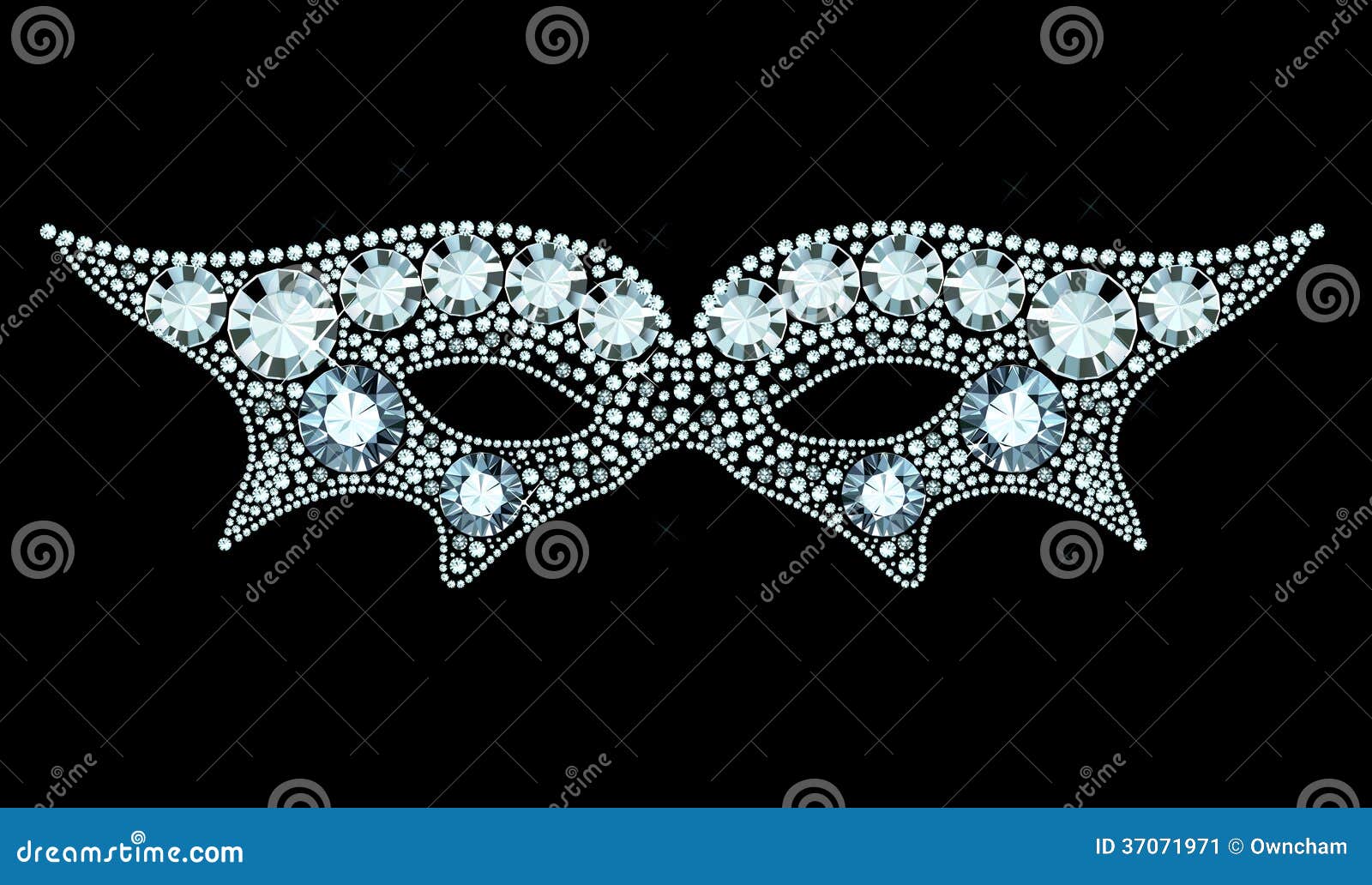 Diamond Mask stock vector. Illustration of face, diamond - 37071971