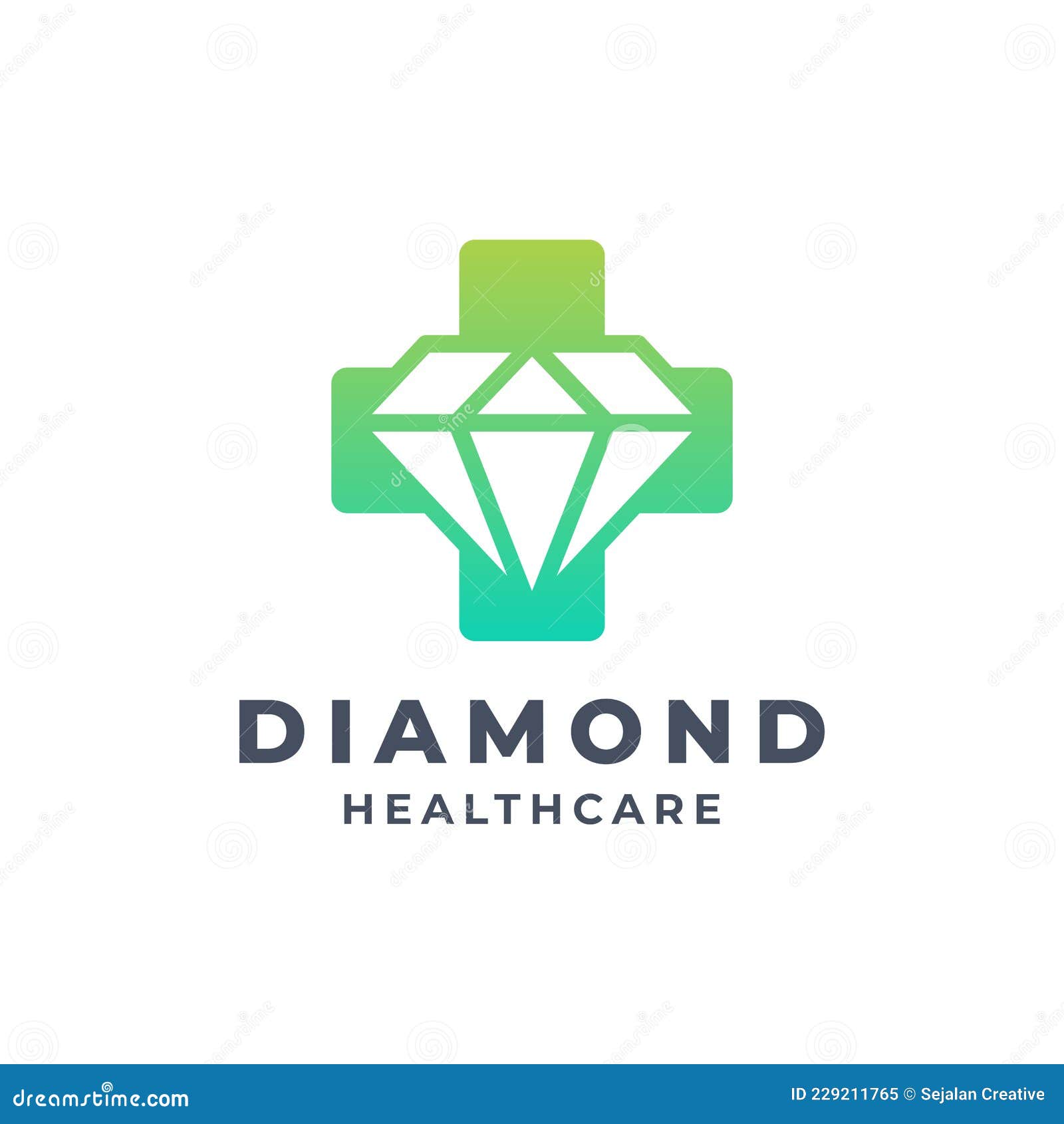 Diamond Medical Cross Logo stock vector. Illustration of medical ...