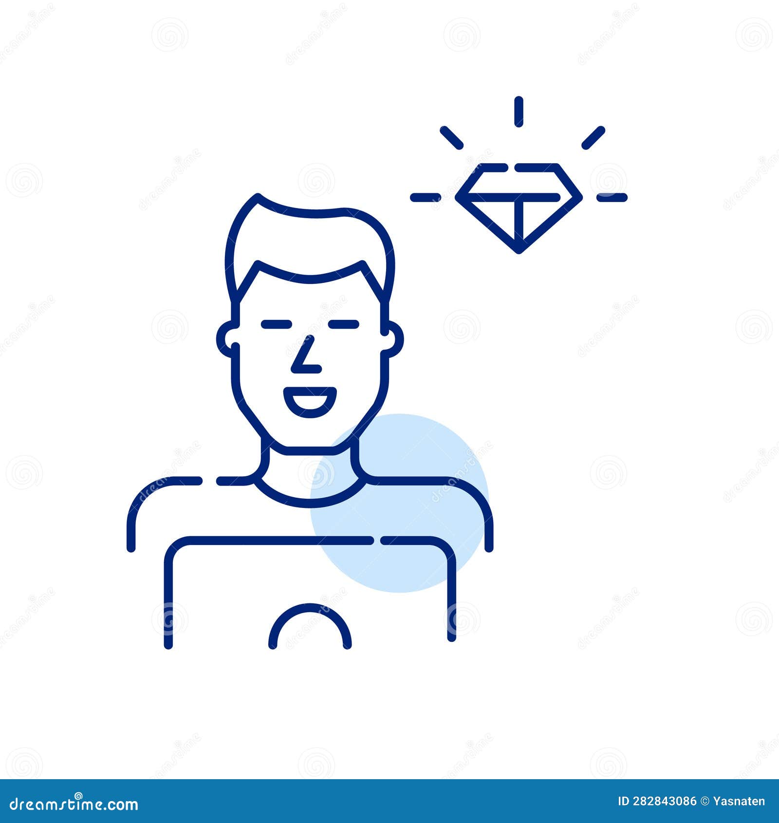 Diamond Member. Premium User Icon. Man at Laptop Stock Vector ...