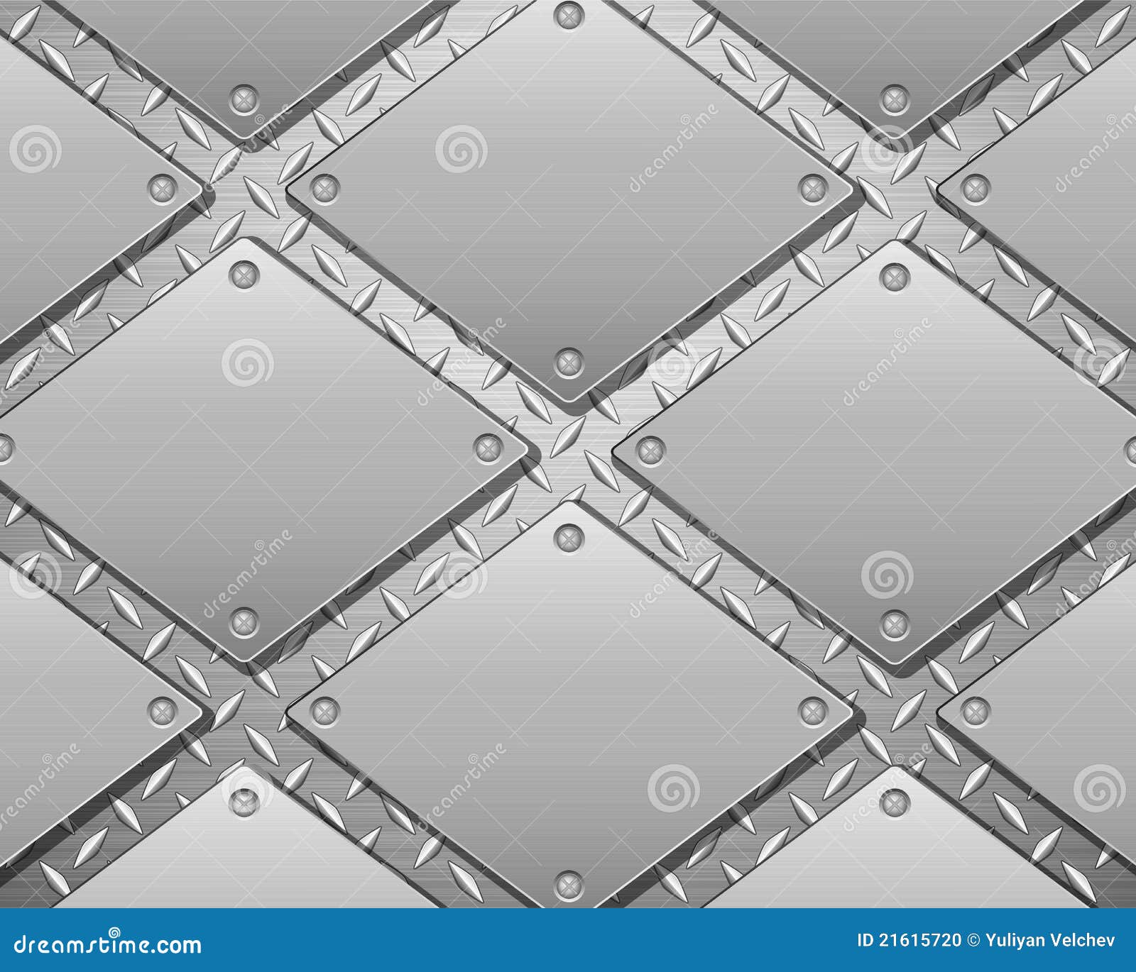 Diamond Metal Background and Plates Stock Vector - Illustration of ...