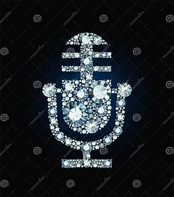 Diamond Microphone stock vector. Illustration of abstract - 36249644