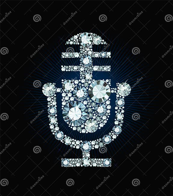 Diamond Microphone stock vector. Illustration of abstract - 36249644