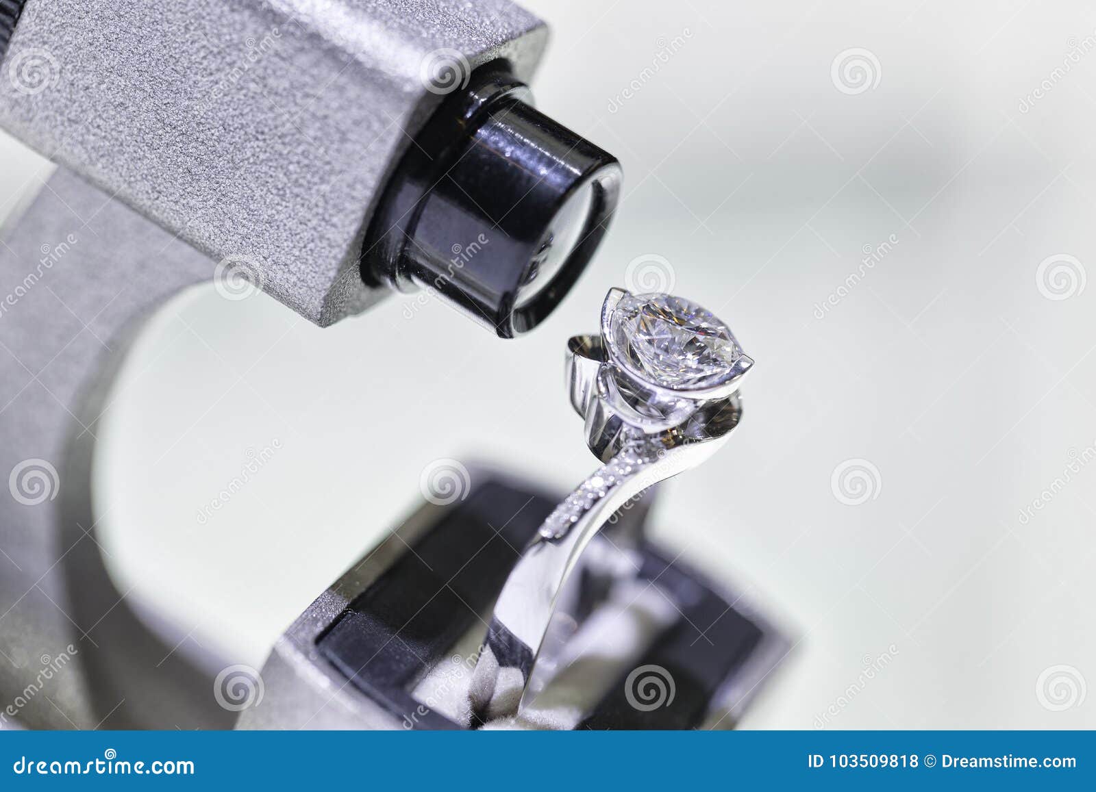 Diamond microscope stock photo. Image of expertise, closeup - 103509818