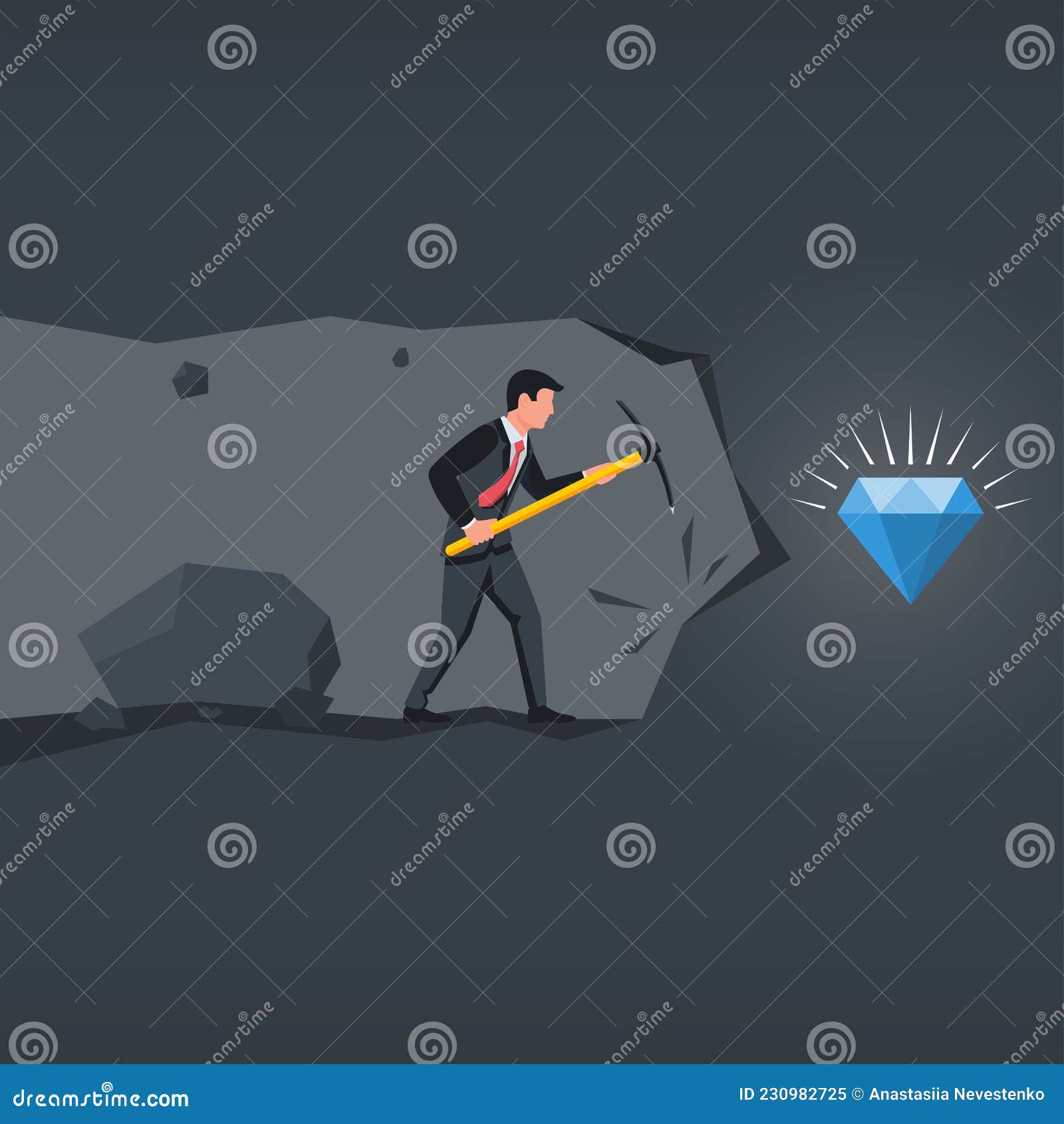 Diamond Mining Signs Black Thin Line Icon Set. Vector | CartoonDealer ...