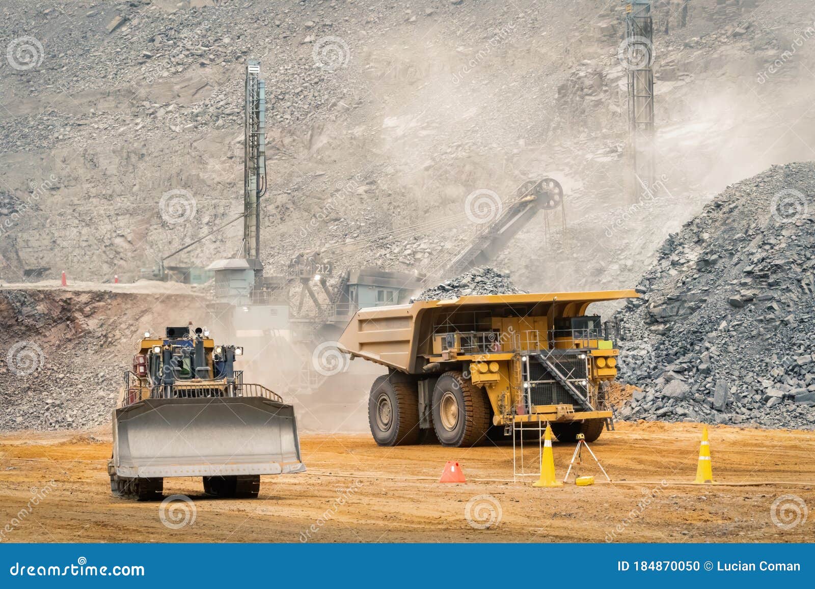 Diamond mining stock photo. Image of engineering, earth - 184870050