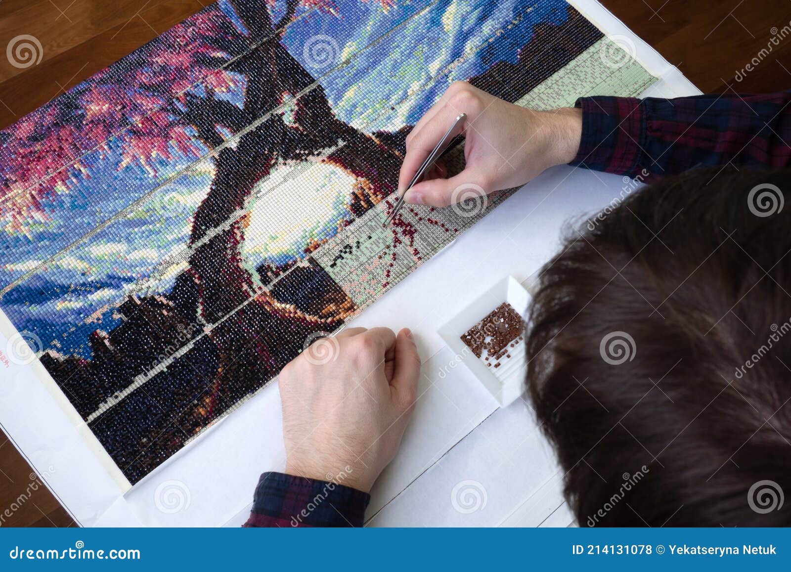 Diamond Mosaic Collection Process. Relaxation and Rest from Work in the ...