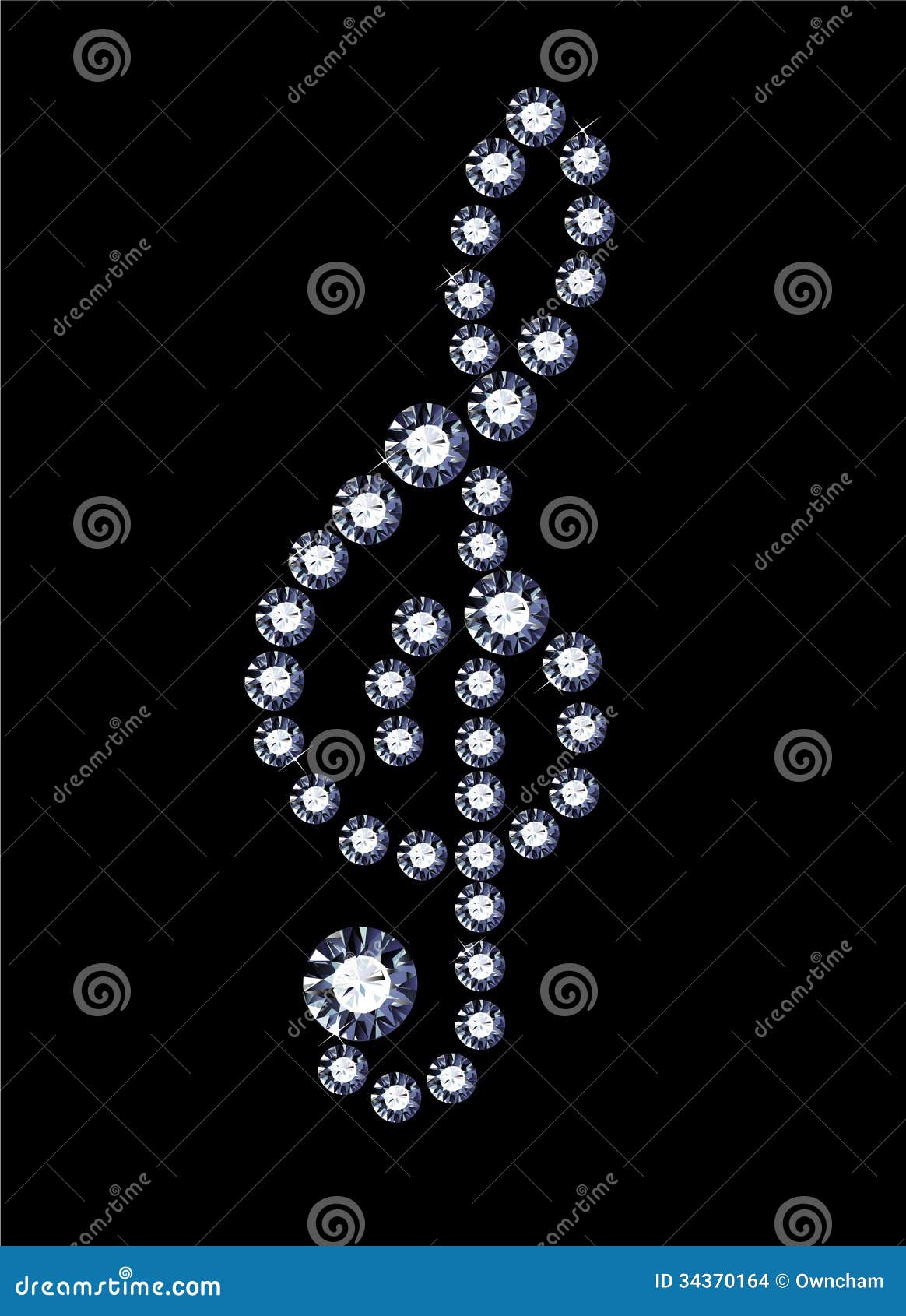 Diamond Music Symbol stock vector. Illustration of exuberance - 34370164
