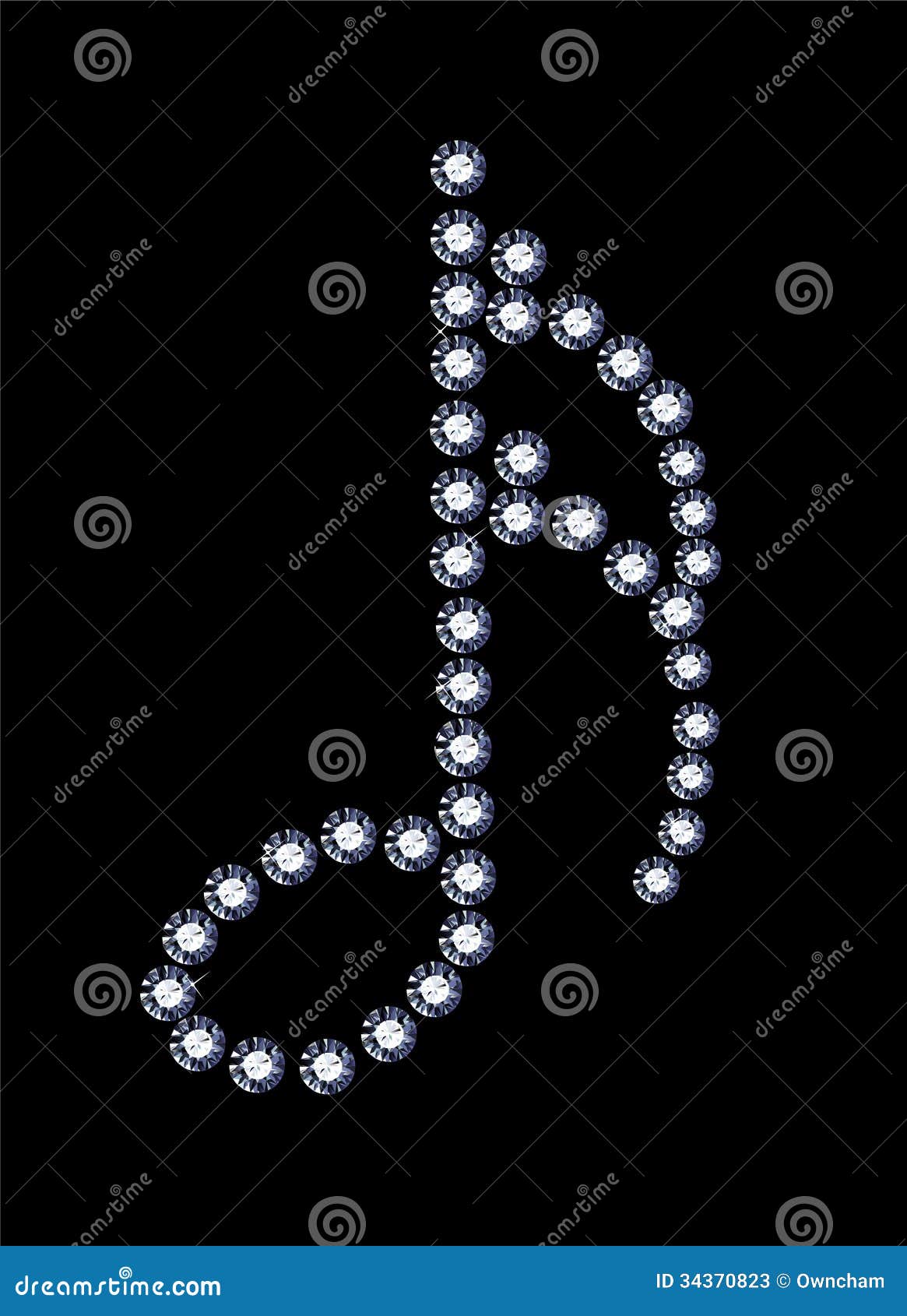 Diamond Music Symbol stock vector. Illustration of shiny - 34370823