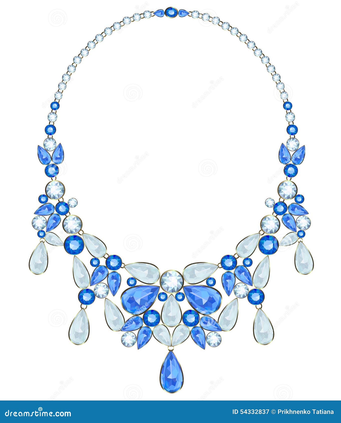 Diamond necklace stock vector. Illustration of fashion - 54332837