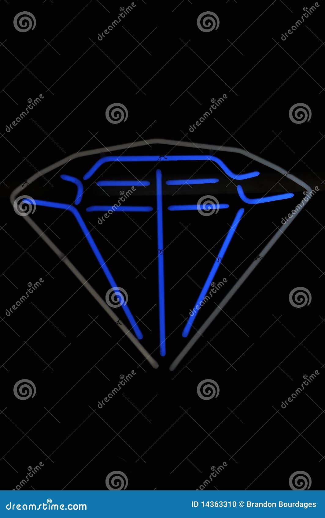 Diamond Neon Blue and Gray Sign Stock Photo - Image of hard, advertise ...