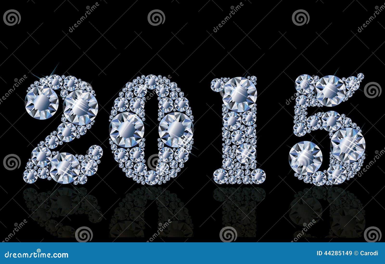 Diamond new 2015 year card stock illustration. Illustration of rich ...