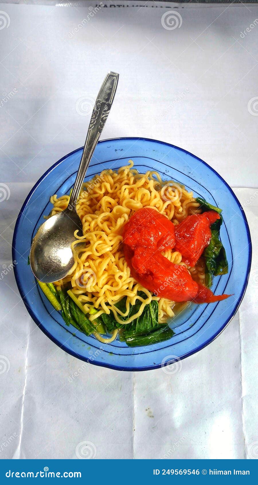 Diamond Noodles Ready To Be Served or Ready To Eat Stock Photo - Image ...
